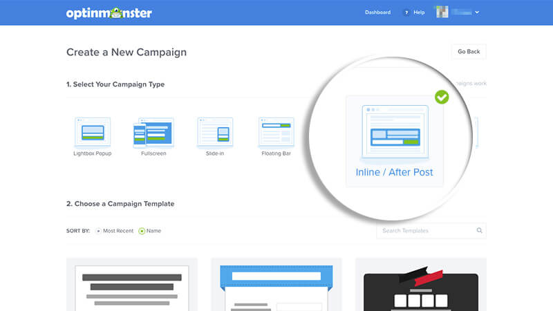 How to Create an After Post or Inline Campaign