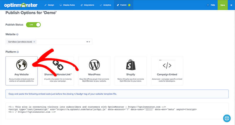 How to Embed Your Campaigns On Your Site