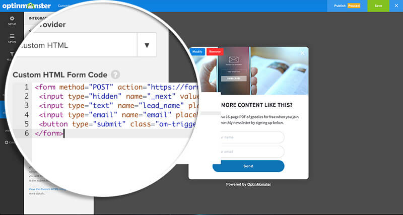 How to Send OptinMonster Leads to Your Email Using Formspree