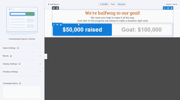 How to Add a Fundraising Progress Bar With OptinMonster