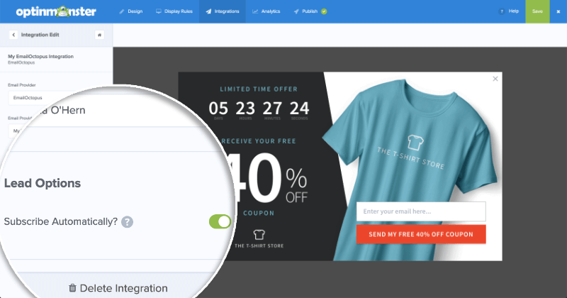 How to Connect OptinMonster with EmailOctopus