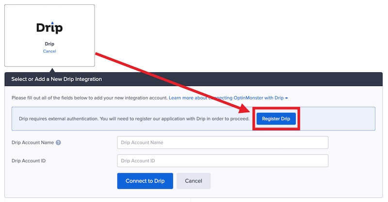 How to Connect OptinMonster with Drip